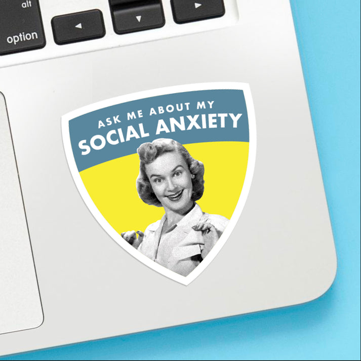 Social Anxiety Sticker – THE RACCOON SOCIETY