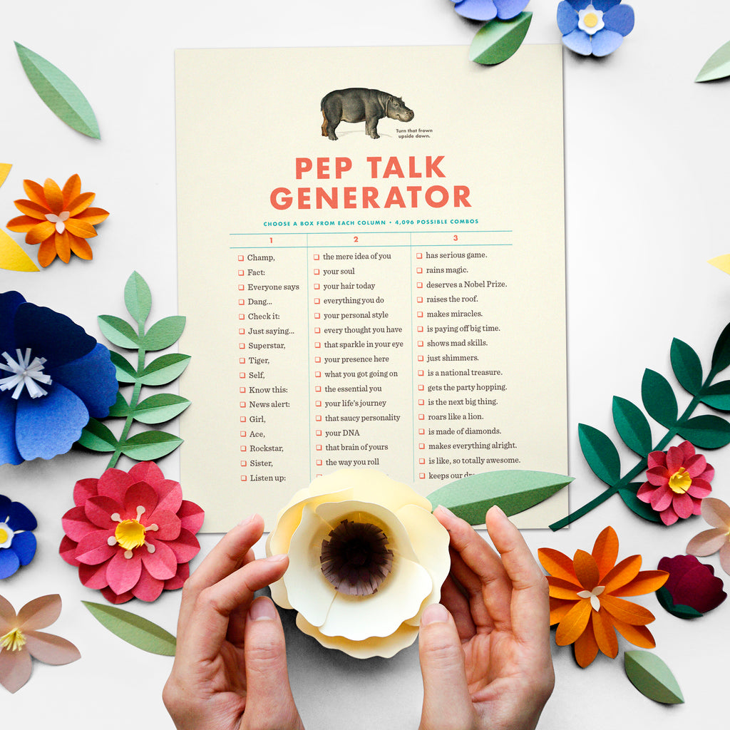 "Pep Talk Generator" 8x10 Art Print – THE RACCOON SOCIETY